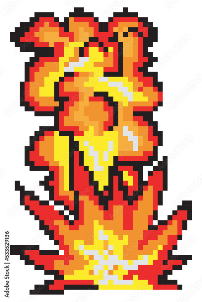 Explosion with pixel art. Vector illustration. Stock Vector | Adobe Stock