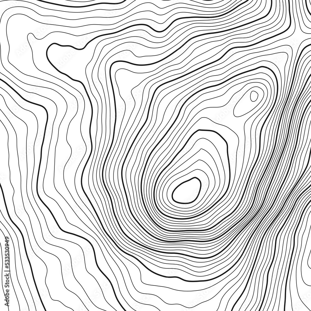 Stylized height of the topographic contour map in contours. Abstract ...