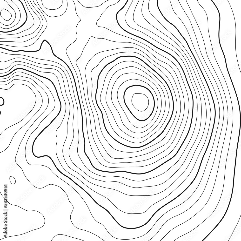 Stylized height of the topographic contour map in contours. Abstract ...