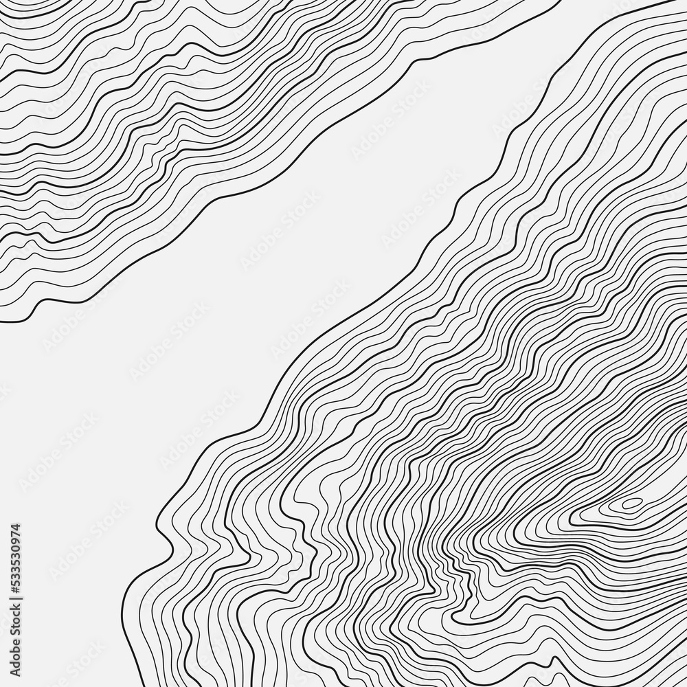 Stylized height of the topographic contour map in contours. Abstract ...