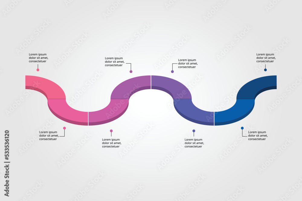 timeline chart template for infographic for presentation for 8 element ...