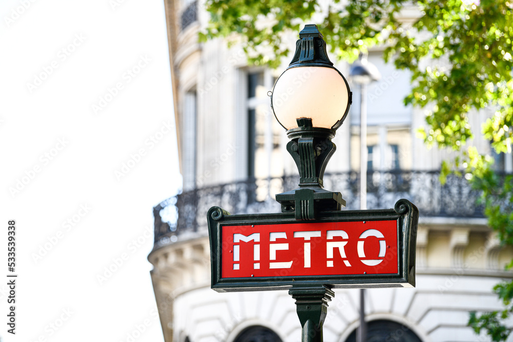 Illustration picture shows a sign with the subway logo (red symbol) in ...