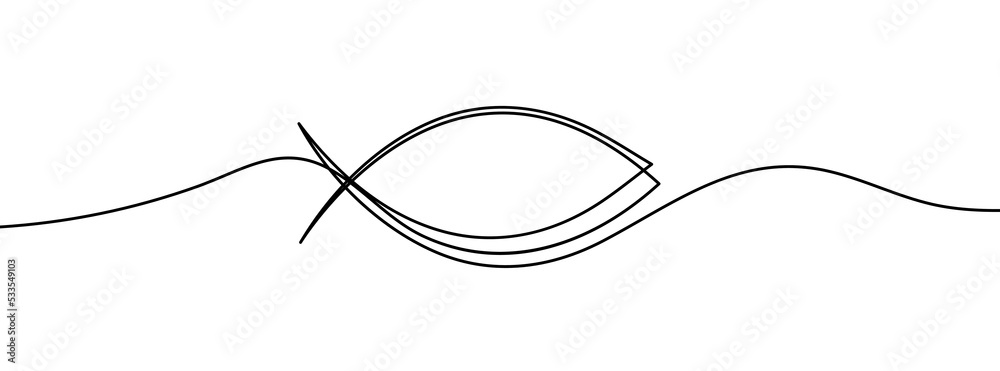 Christian fish symbol. Jesus fish icon religious sign. God Christ logo ...