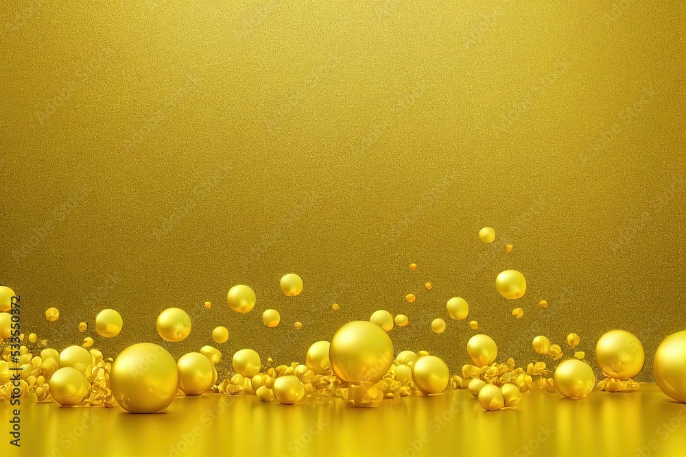 Exploring 24 karat gold. Computer-generated 3D image made to look like ...