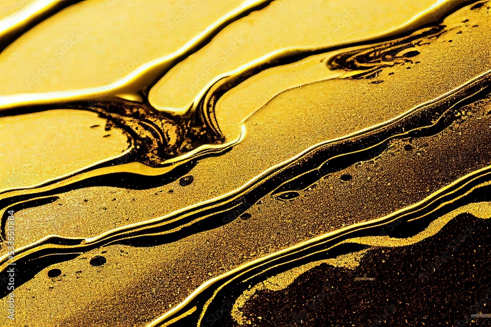 Exploring 24 karat gold. Computer-generated 3D image made to look like ...