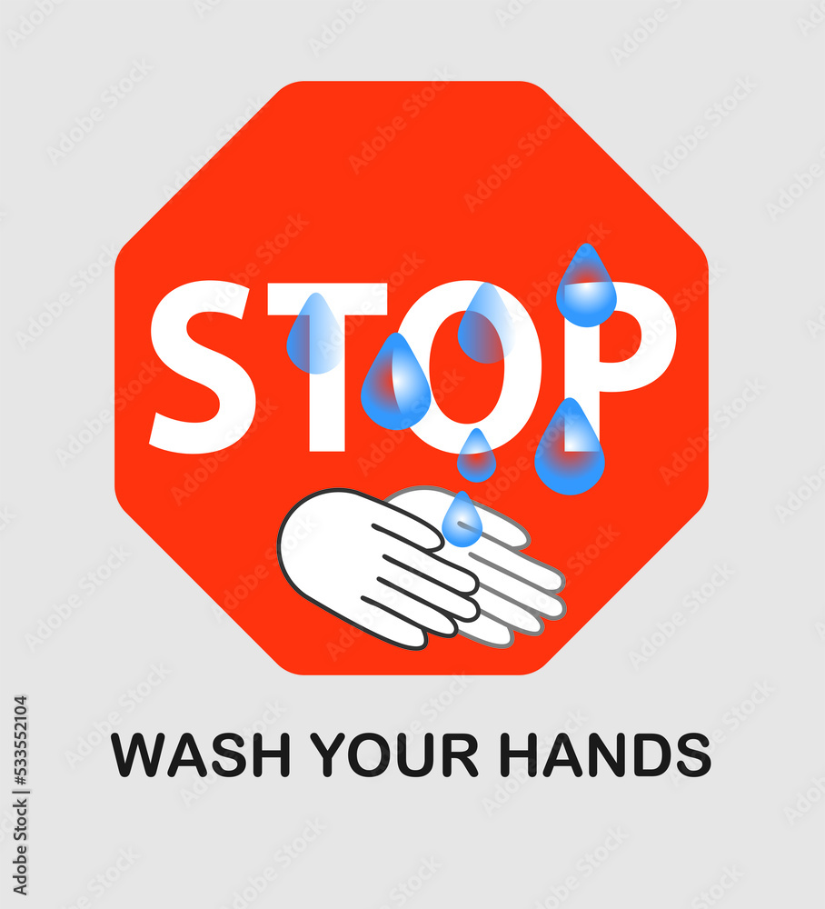 Wash Your Hand sign for infection control in the hospital Stock ...