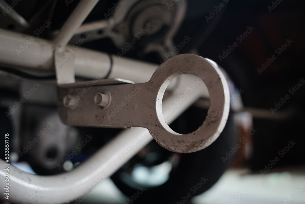 Race car's tow bar design and detail Stock Photo | Adobe Stock