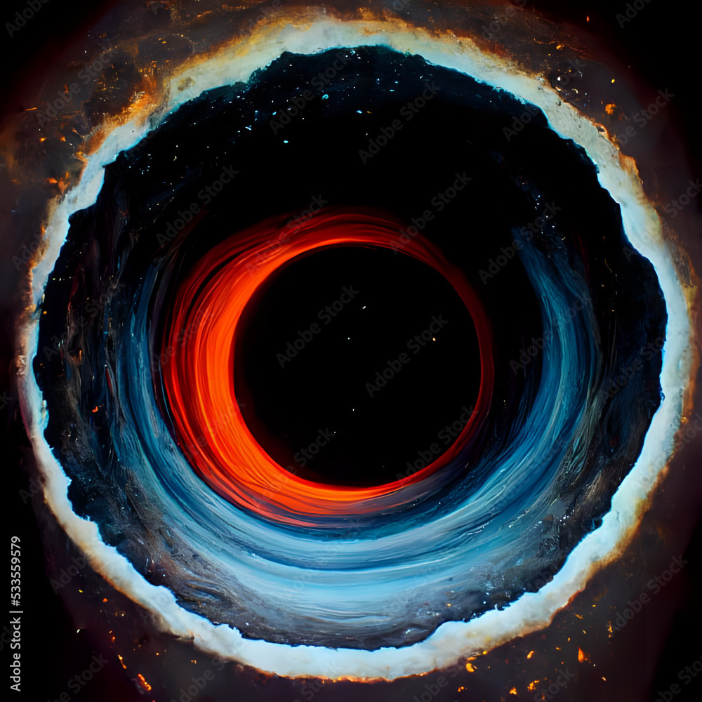 Space black hole with many colors Stock Illustration | Adobe Stock
