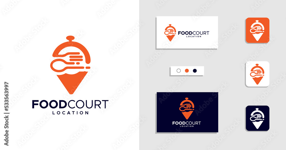 Food map navigation logo icon and business card design inspiration ...