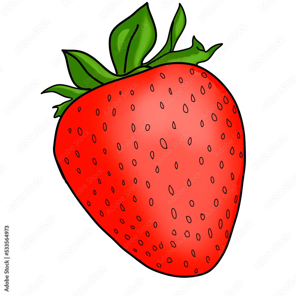 frutilla elemento grafico imagen png ilustrada Stock Illustration ...