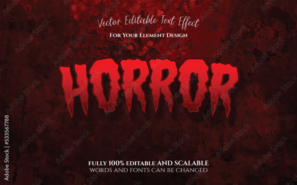 Blood horror satan text effect, editable scary and red text style with ...