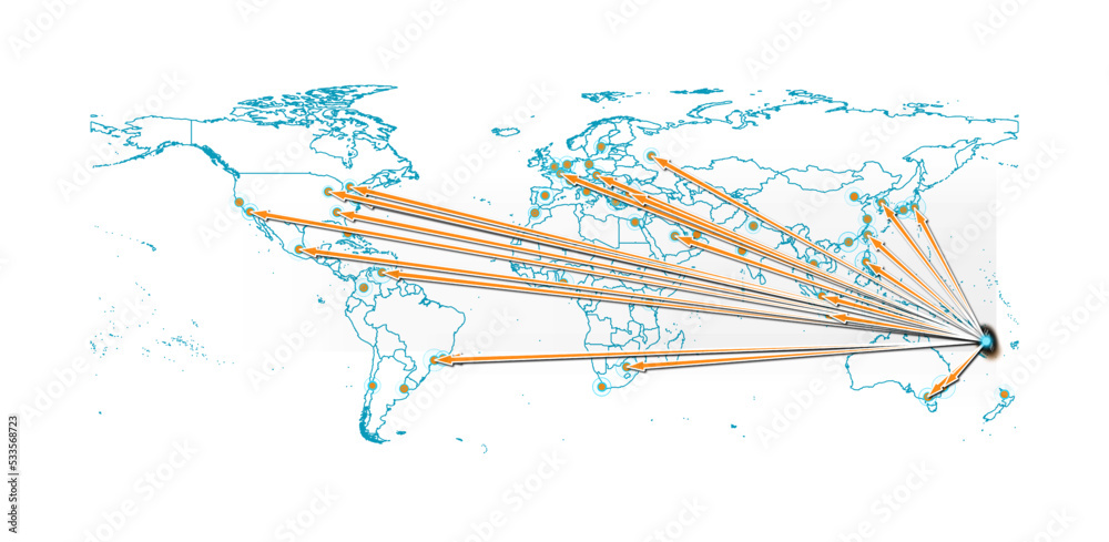 Vector Vanuatu concept map, export concept map for Vanuatu on white ...