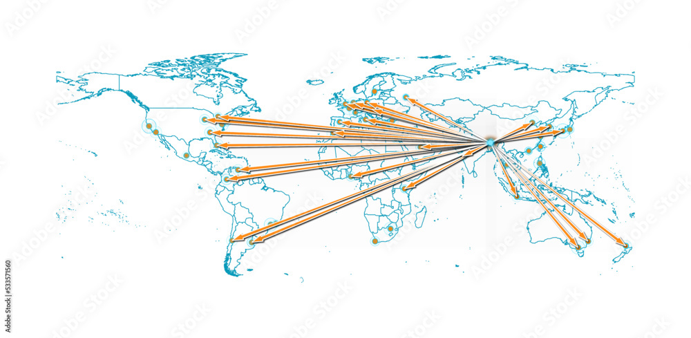 Vettoriale Stock Vector Bhutan concept map, export concept map for ...