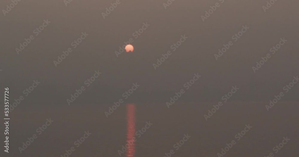 sun in fog Stock Video | Adobe Stock