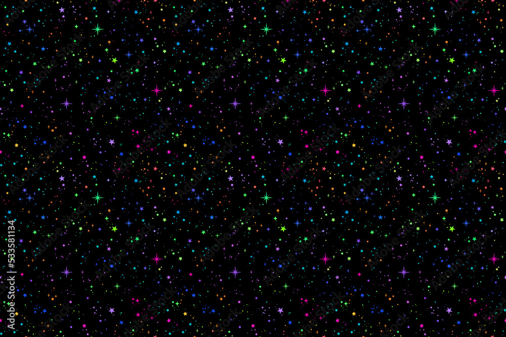 seamless background with bright rainbow stars Stock Illustration ...