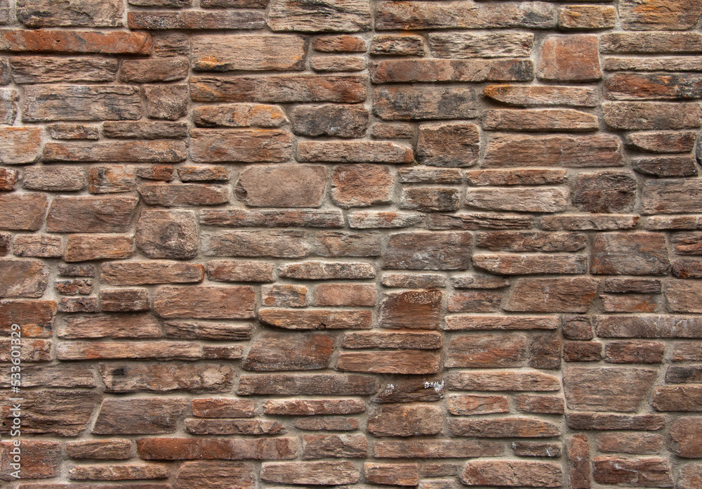 Background pattern - brick wall, brick cladding Stock Photo | Adobe Stock