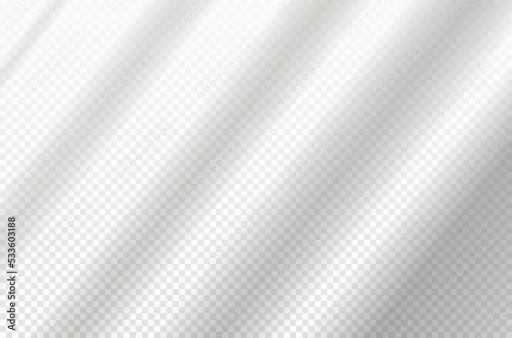 Transparent shadow overlay effect. Mockup soft shadows from jalouse ...