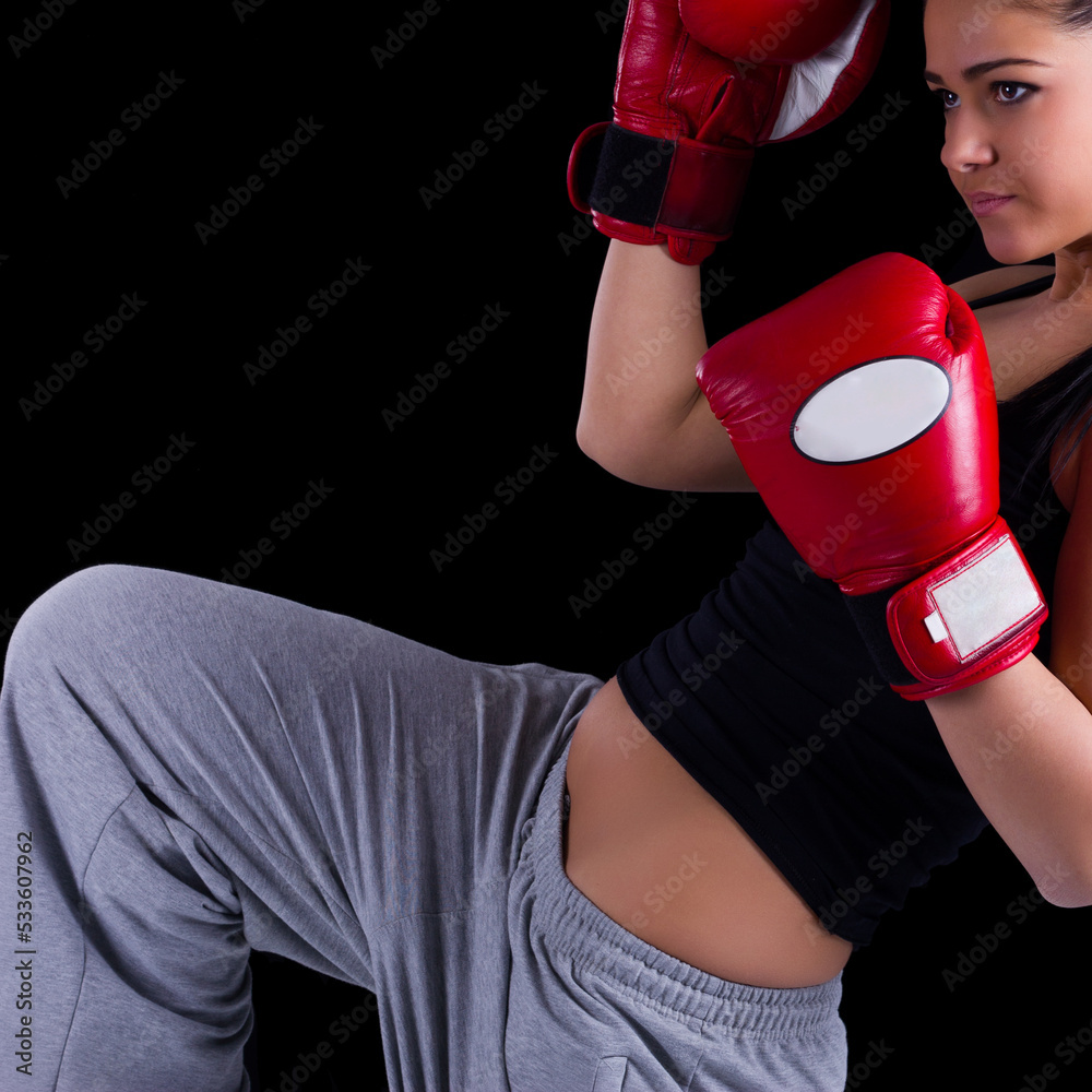 MMA female fighter Stock Photo | Adobe Stock