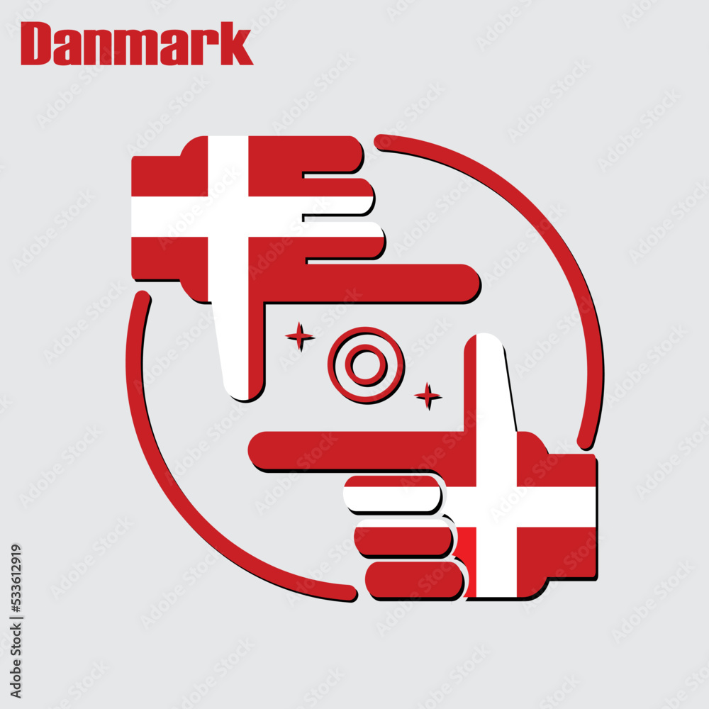logo of the photographer design made from the flag of Danmark ...