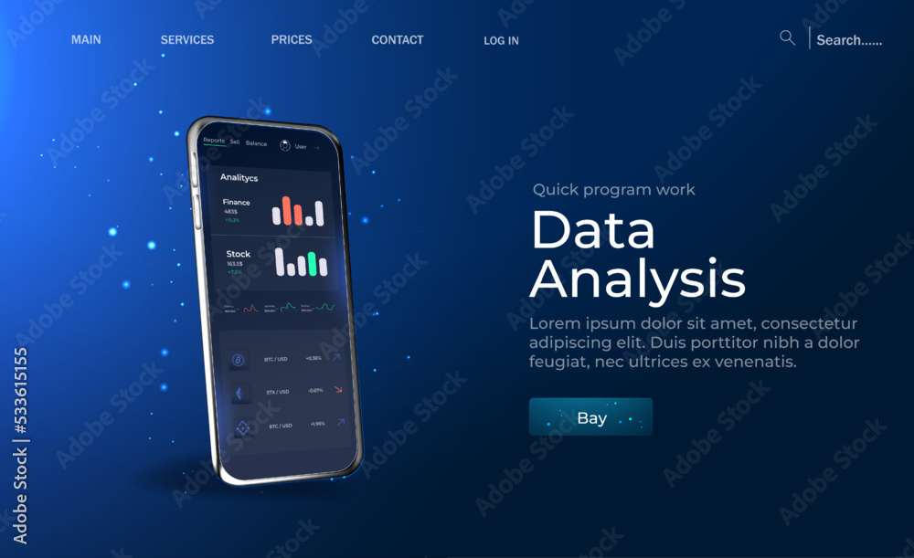 Online statistic, data Analytics and finance and trading mobile app ...