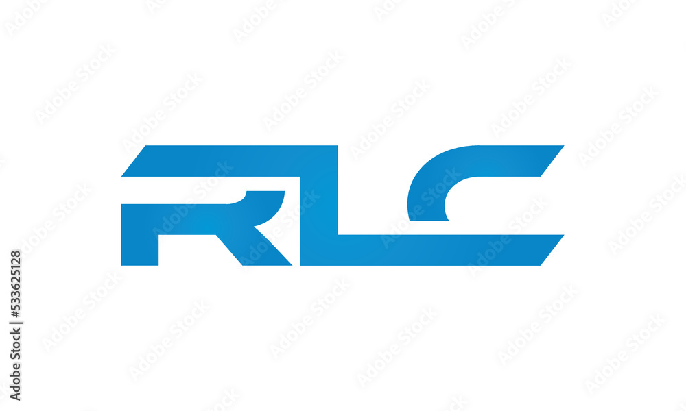 RLC monogram linked letters, creative typography logo icon Stock Vector ...