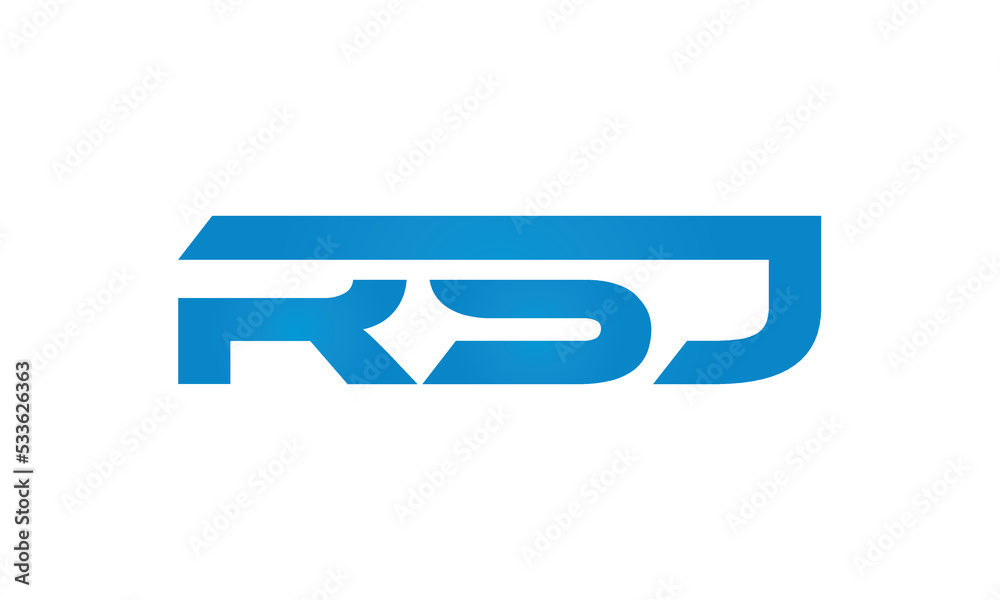 RSJ monogram linked letters, creative typography logo icon Stock Vector ...