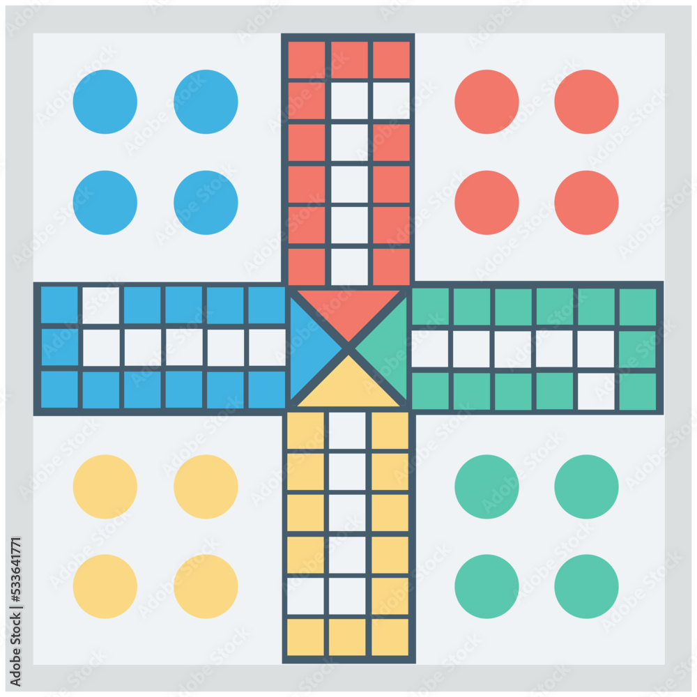 Ludo Vector Icon Stock Vector | Adobe Stock