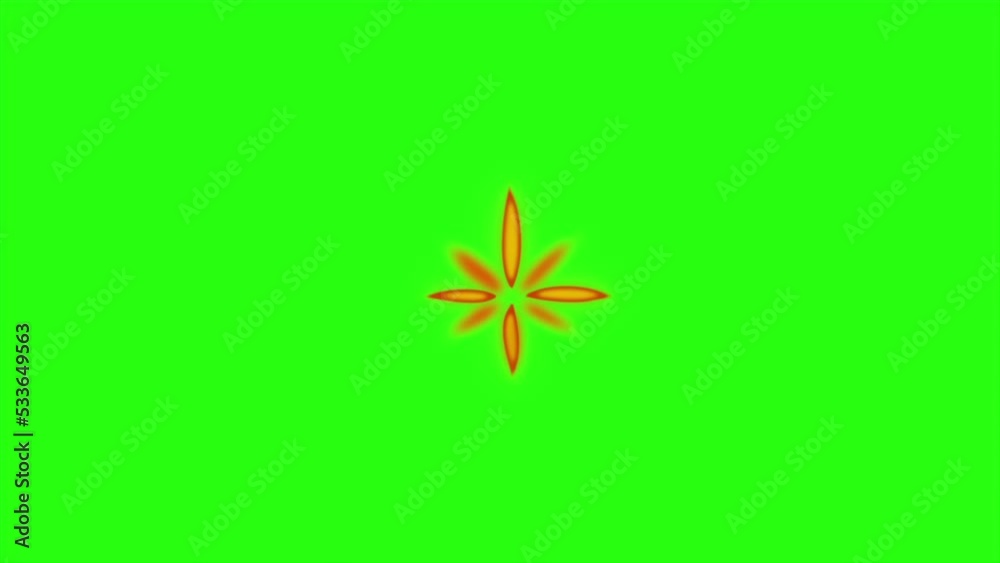 Motion animation gunshot with motion blur on green screen background ...