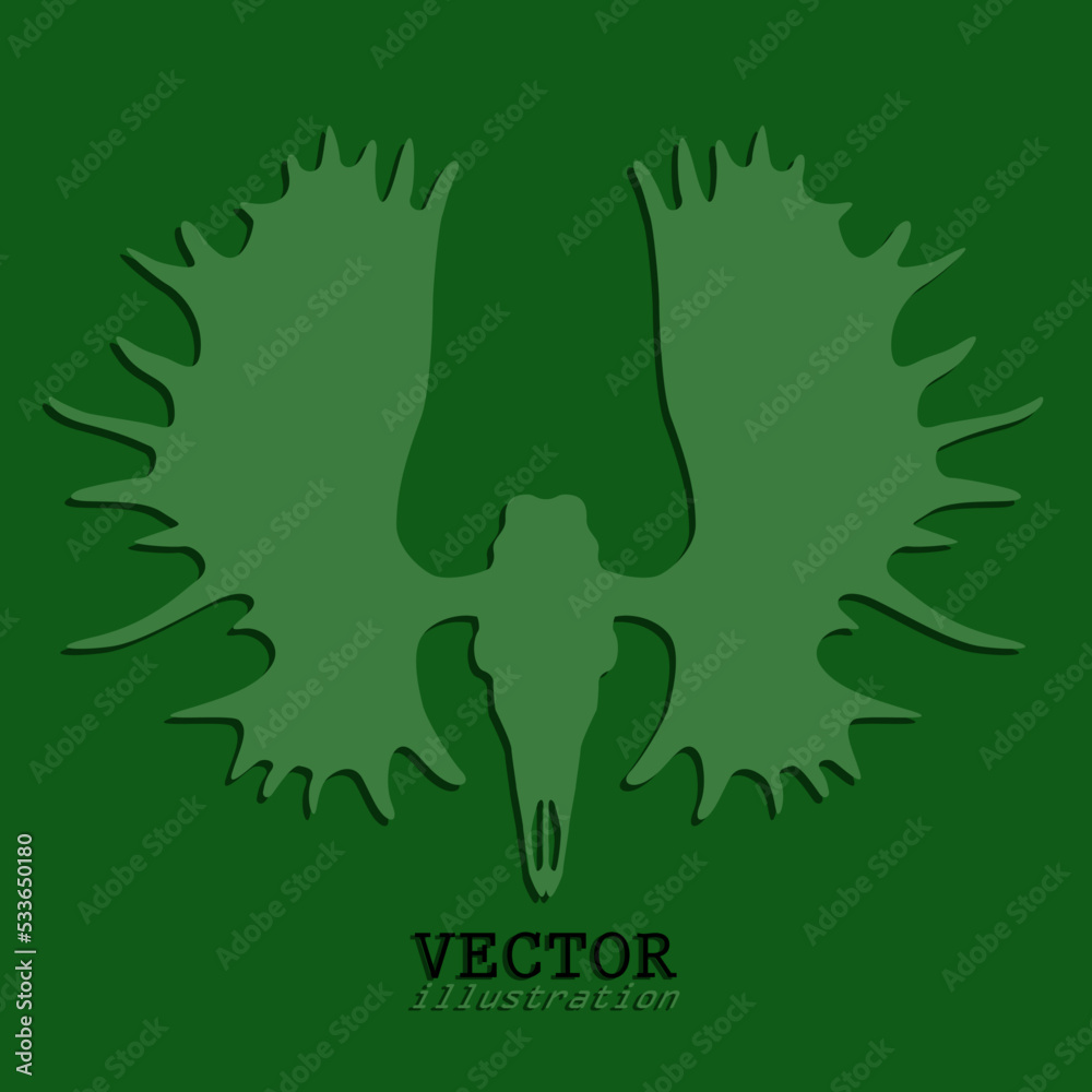 moose antler shape / symbol / vector illustration Stock Vector | Adobe ...
