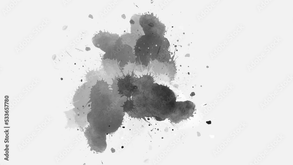 Ink brush stroke splash. Abstract inkblot, splat, fluid art, overlay ...