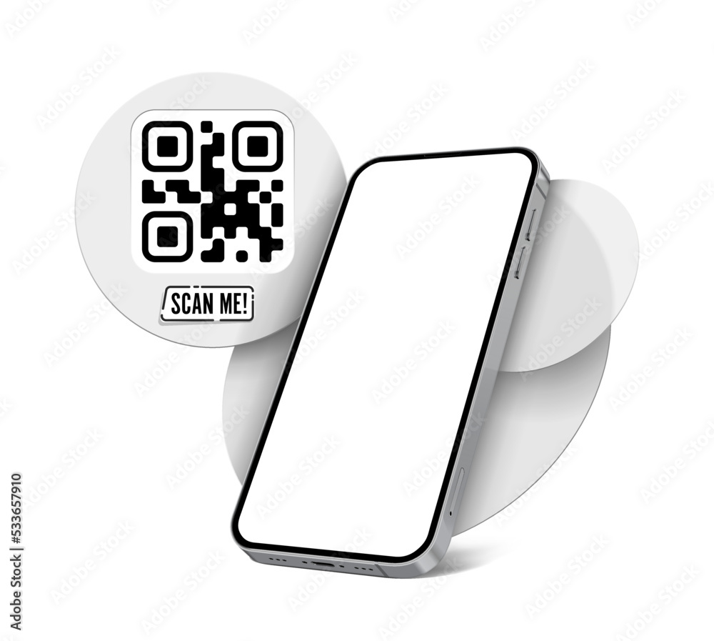 Qr Code SCAN ME template with a smartphone for application screenshot ...