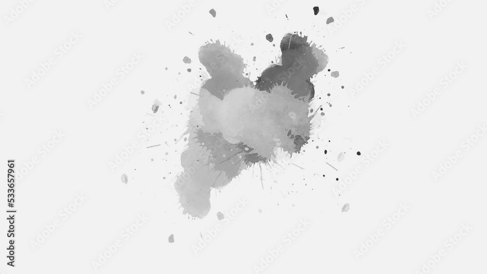 Ink brush stroke transition. Ink splash. Abstract inkblot, splat, fluid ...