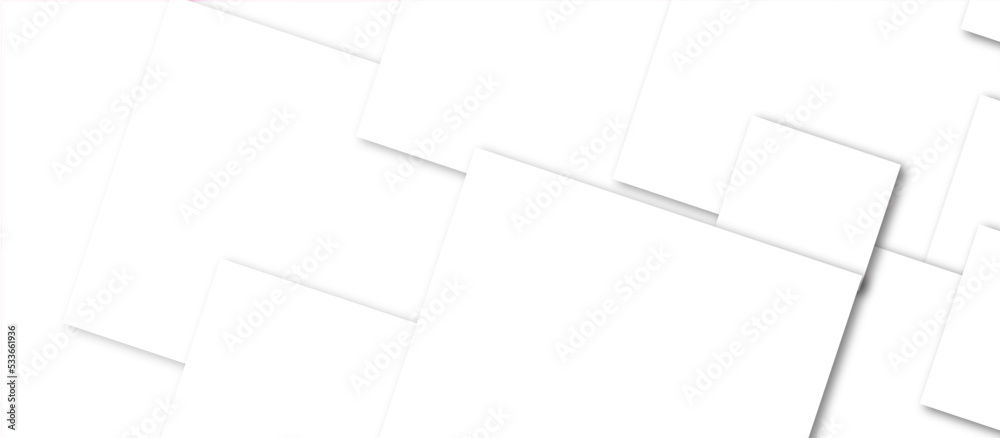 Abstract white geometric overlapping square pattern design of ...