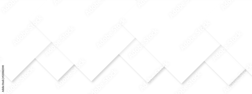 Abstract White Geometric Overlapping Square Pattern Design Of