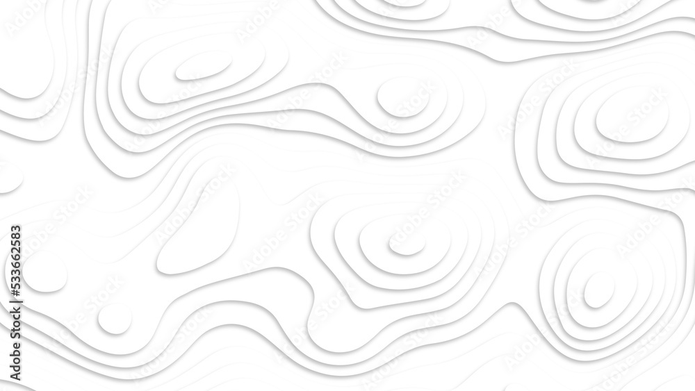 White paper cut white background. Abstract realistic papercut ...