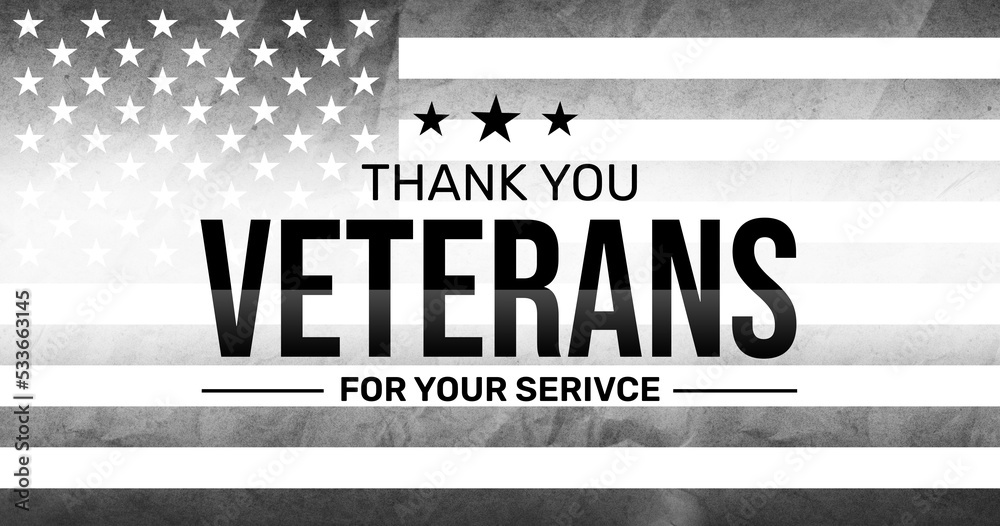 ภาพประกอบสต็อก Thank you Veterans for your service abstract background ...