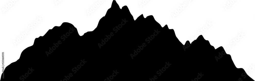 mountain silhouette png Stock Illustration | Adobe Stock