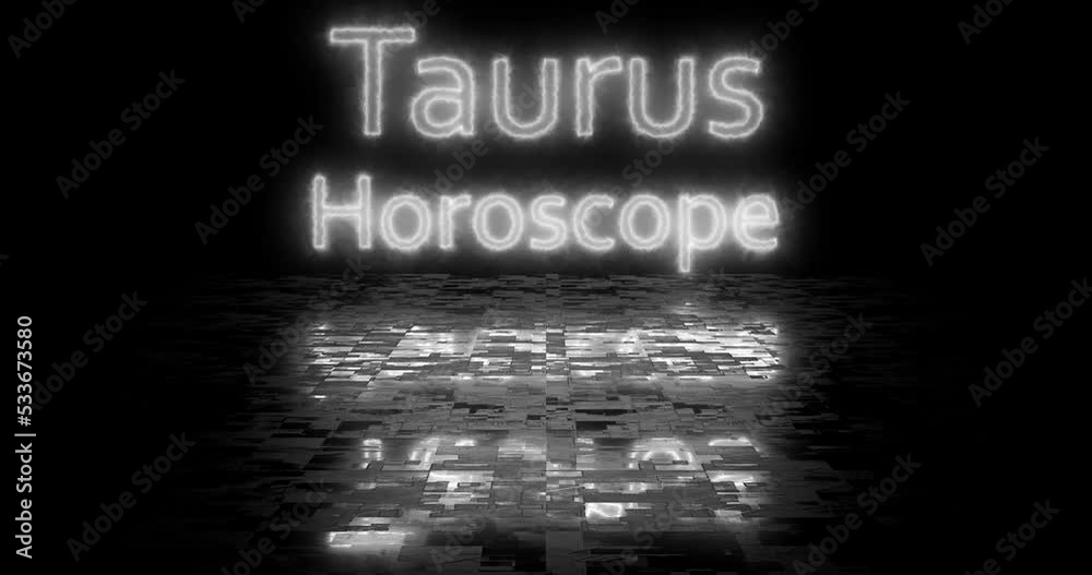 Taurus sign. Mystical screensaver or presentation for astrological ...