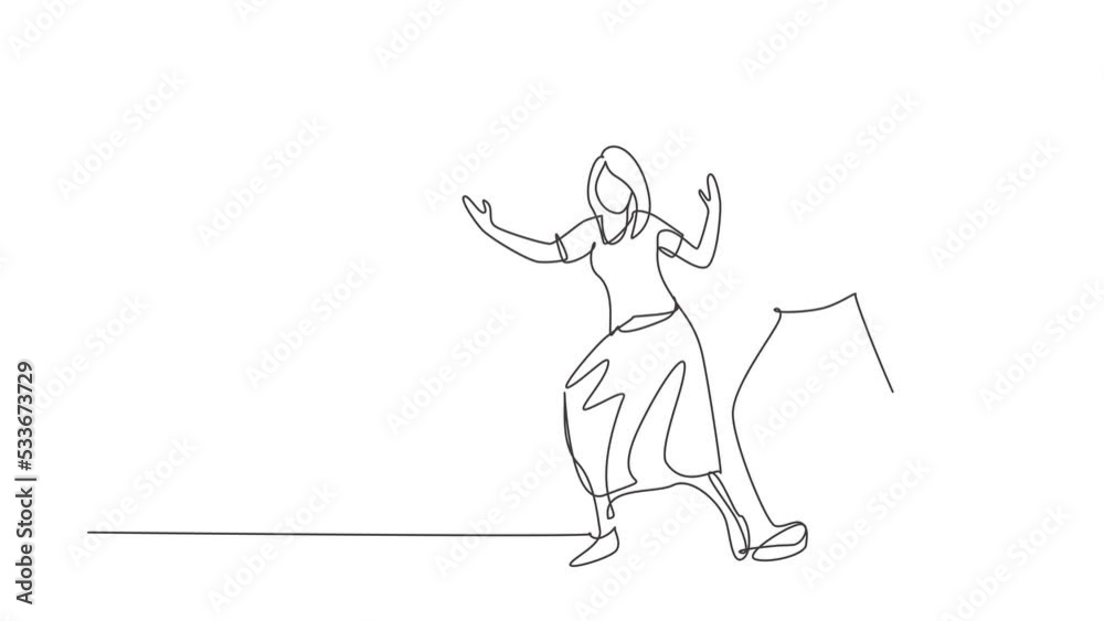 Video „animated Self Drawing Of Single Continuous Line Draw People