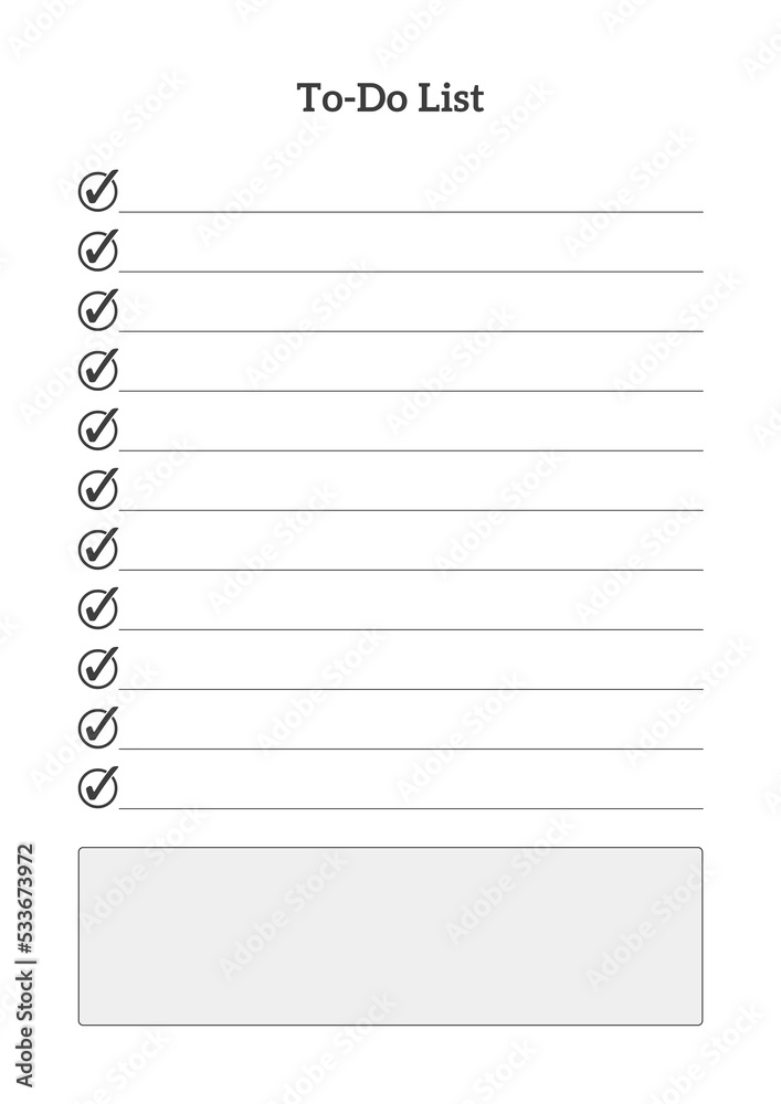 Clean To-Do List Planner Template Sheet. Minimalist Planner Page ...