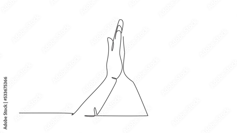 Animated self drawing of continuous line draw hands icons and symbols ...