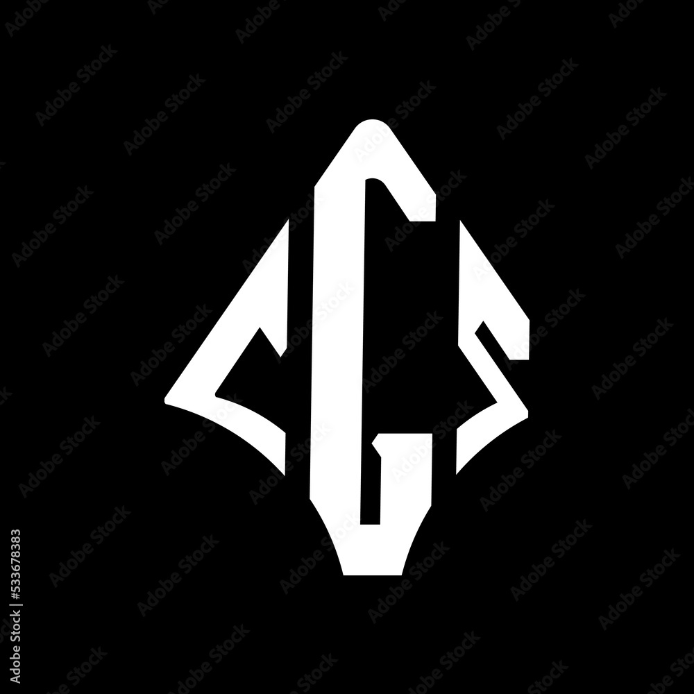 CGS letter logo design. CGS modern letter logo with black and white ...
