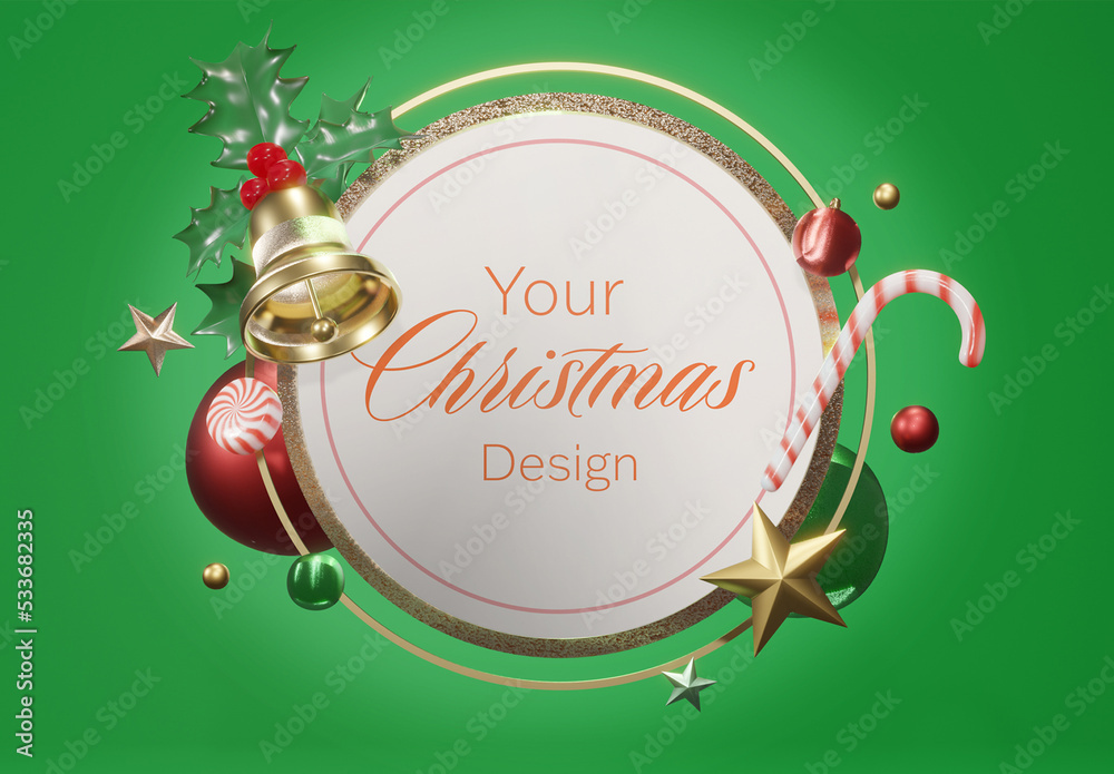 Festive 3D Sign Stock Template | Adobe Stock