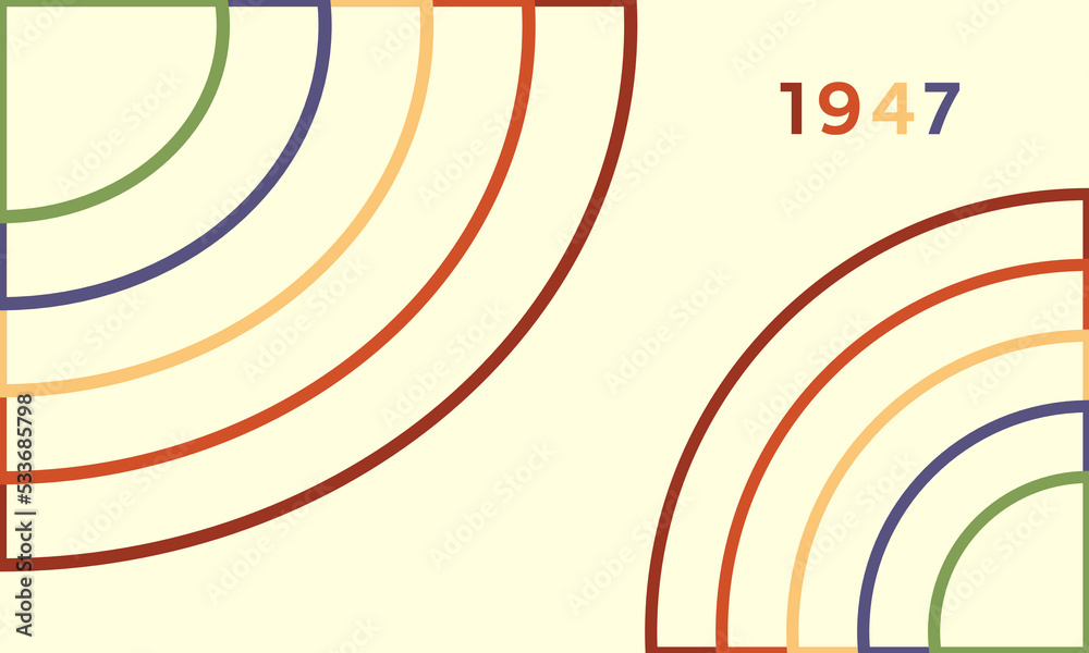 Abstract colorful 40s background vector. Vintage retro style wallpaper ...