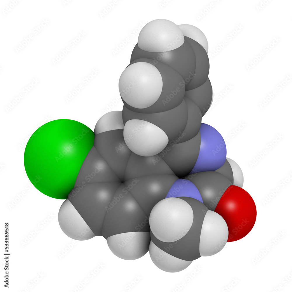 Diazepam sedative and hypnotic drug (benzodiazepine class), chemical ...
