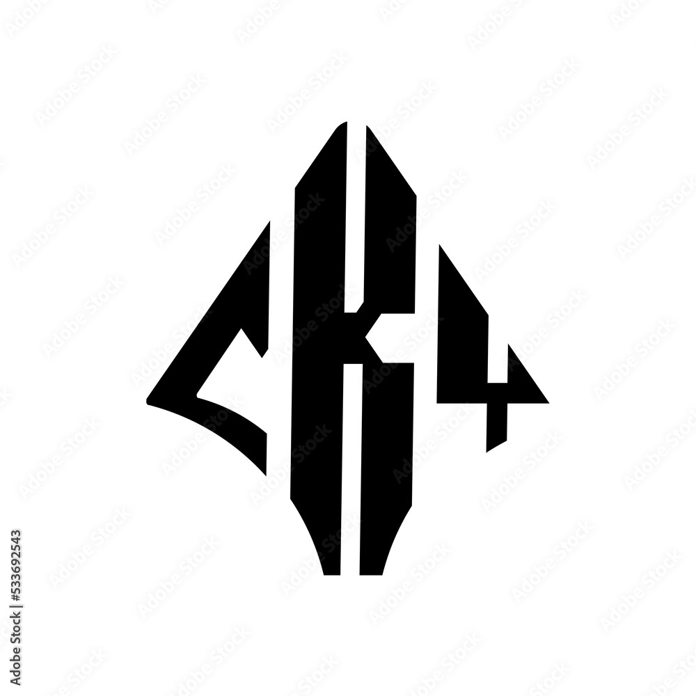 CKY letter logo design. CKY modern letter logo with black and white ...