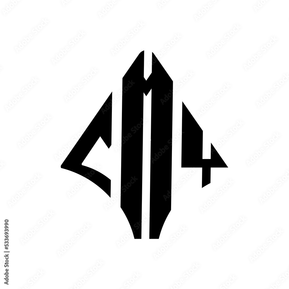 CMY letter logo design. CMY modern letter logo with black and white ...