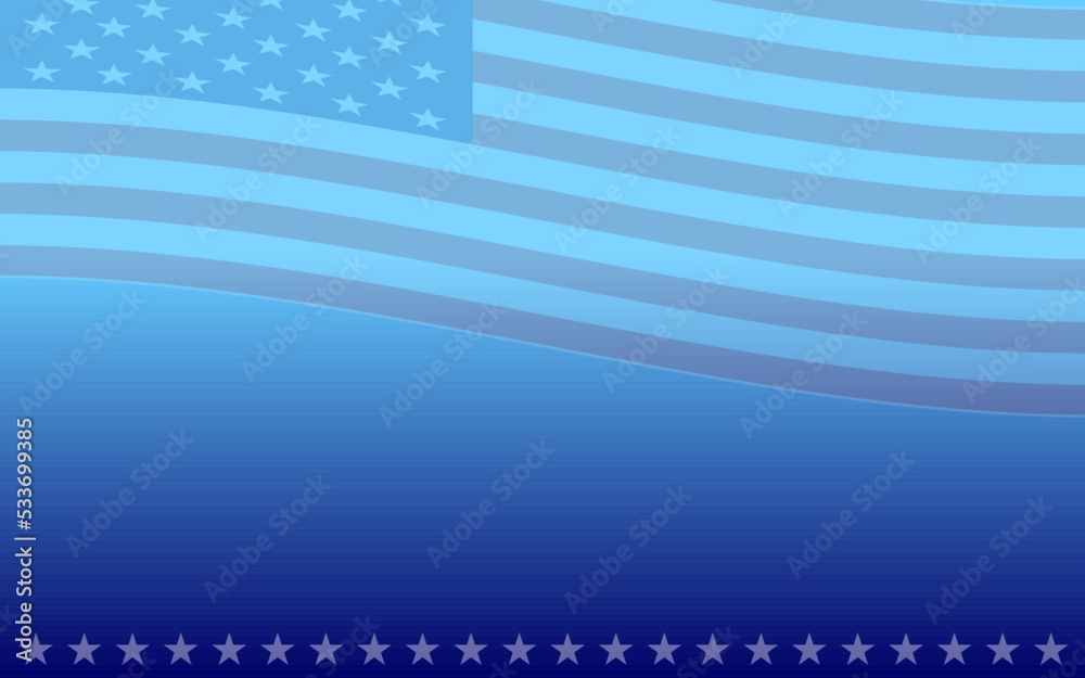 American flag background frame banner design template. Stock Vector ...