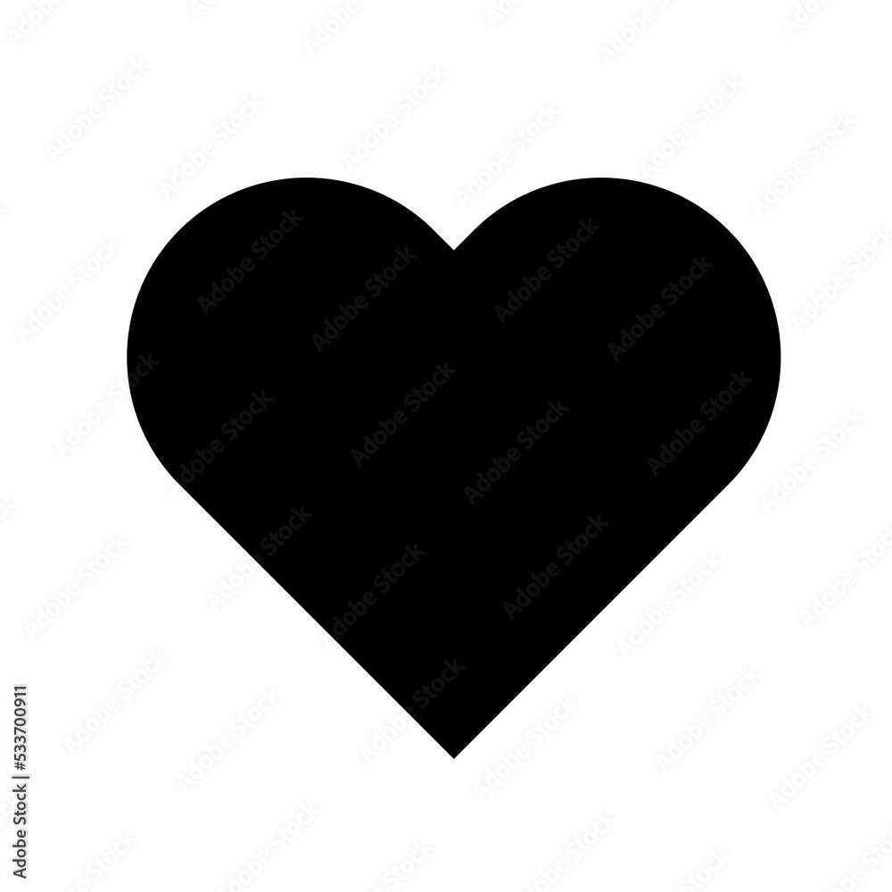 Abstract, stylized heart icon, PNG with transparent background Stock ...