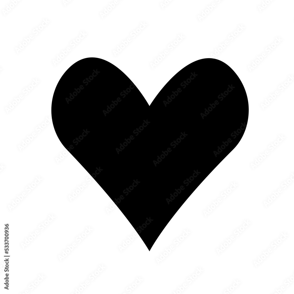 Abstract, stylized heart icon, PNG with transparent background Stock ...